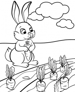Printable rabbit coloring page