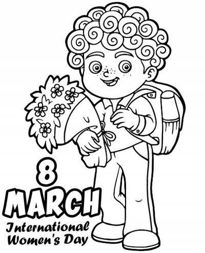 8 March Women'S Day coloring page