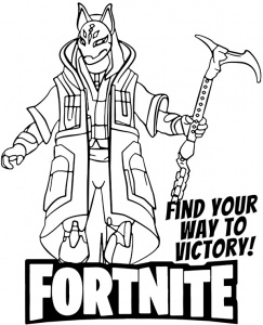 Free Fortnite Drift coloring page to print