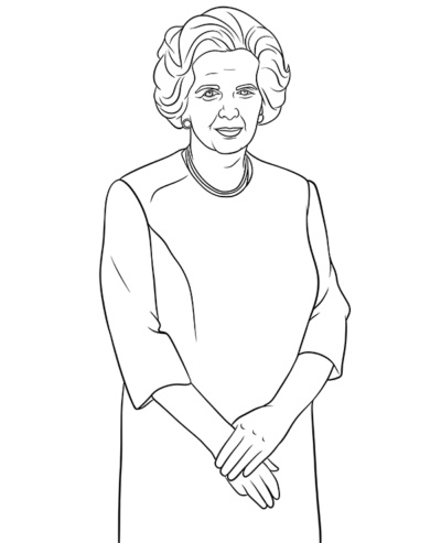 Margaret Thatcher coloring page