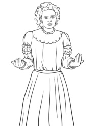 Marie Curie coloring page woman scientist