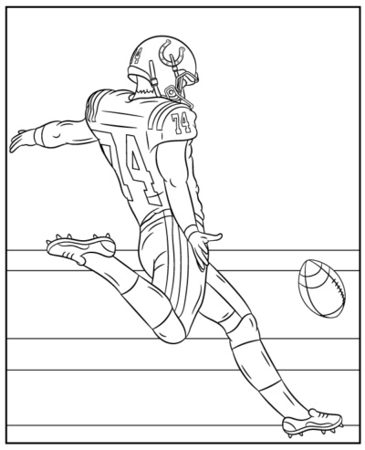 NFL quarterback coloring page