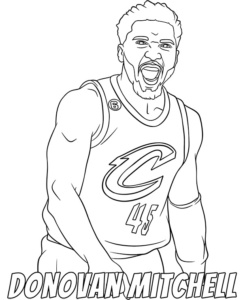 Donovan Mitchell coloring pages athlete