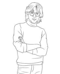 John Lennon coloring page the Beatles