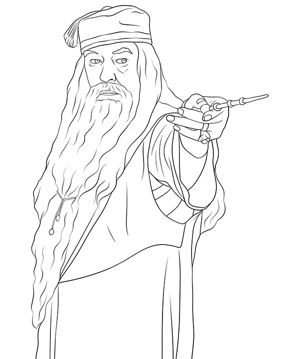 Albus Dumbledore Coloring Page Harry Potter