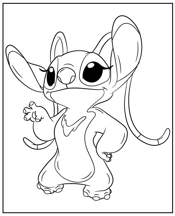 Lilo & Stitch Coloring Page Angel Experiment 624