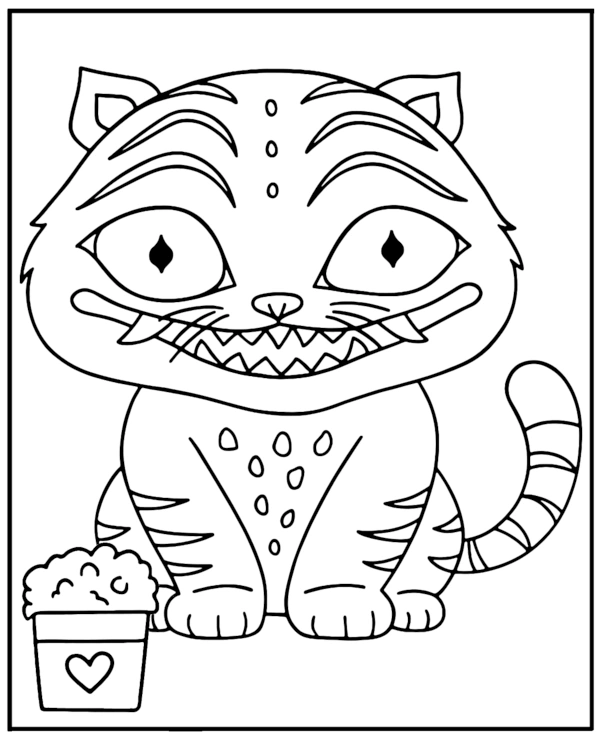 Derpy Coloring Page Tiger KPop Demon Hunters